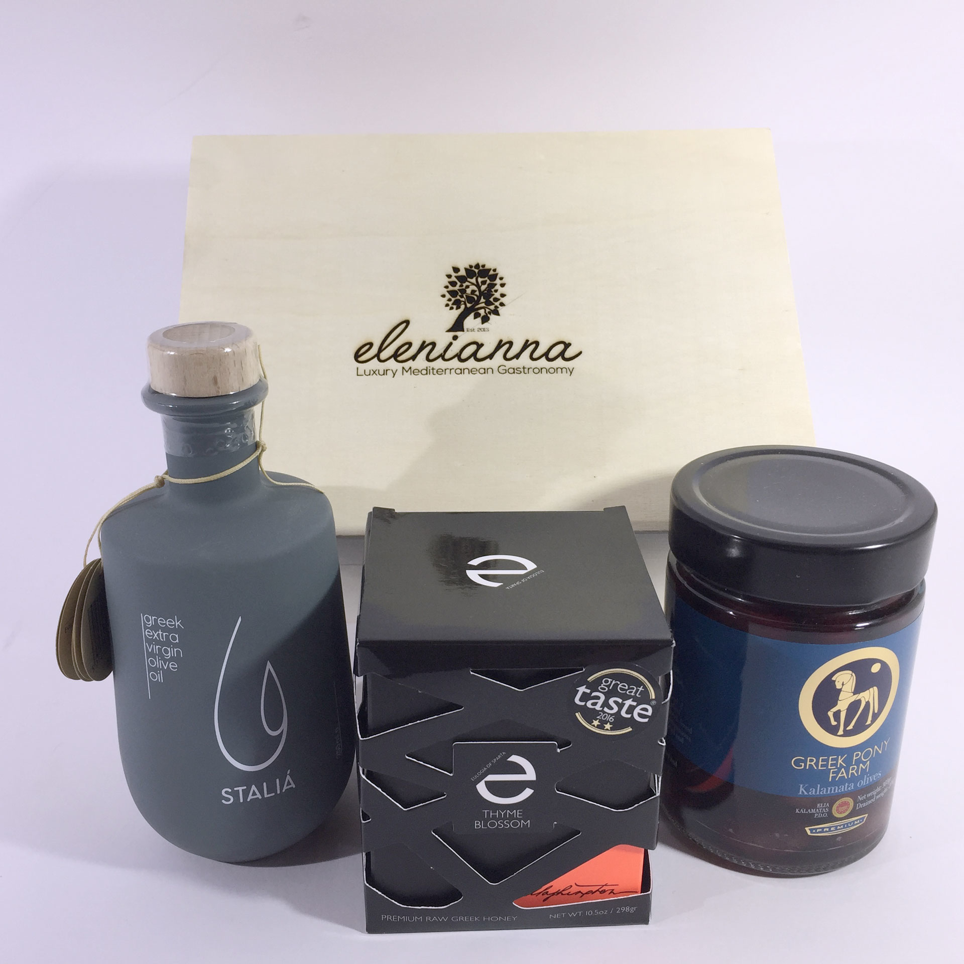 Wooden gift box with flavors from Greece | Authentic Greek Wooden gift ...